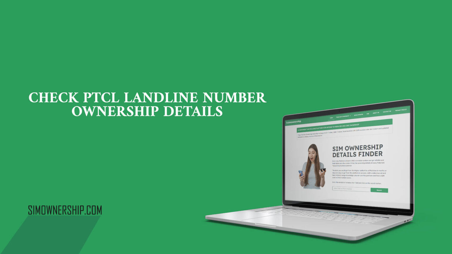 Check PTCL Landline Number Ownership Details - SIM Ownership Search